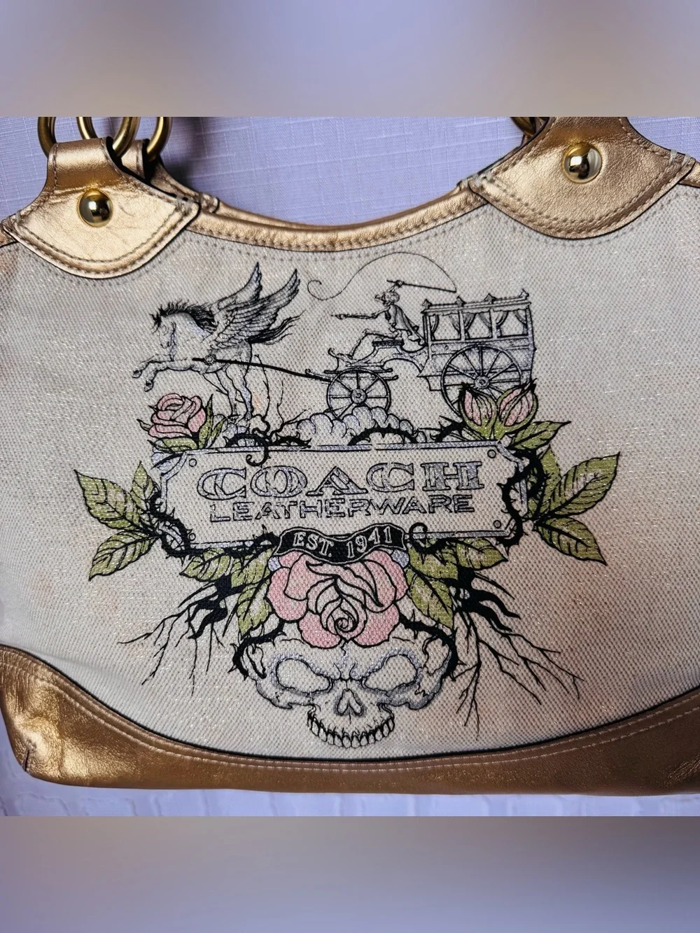 Coach | Bags | Coach 3661 Limited Edition Tattoo Graphic Tote Bag ...